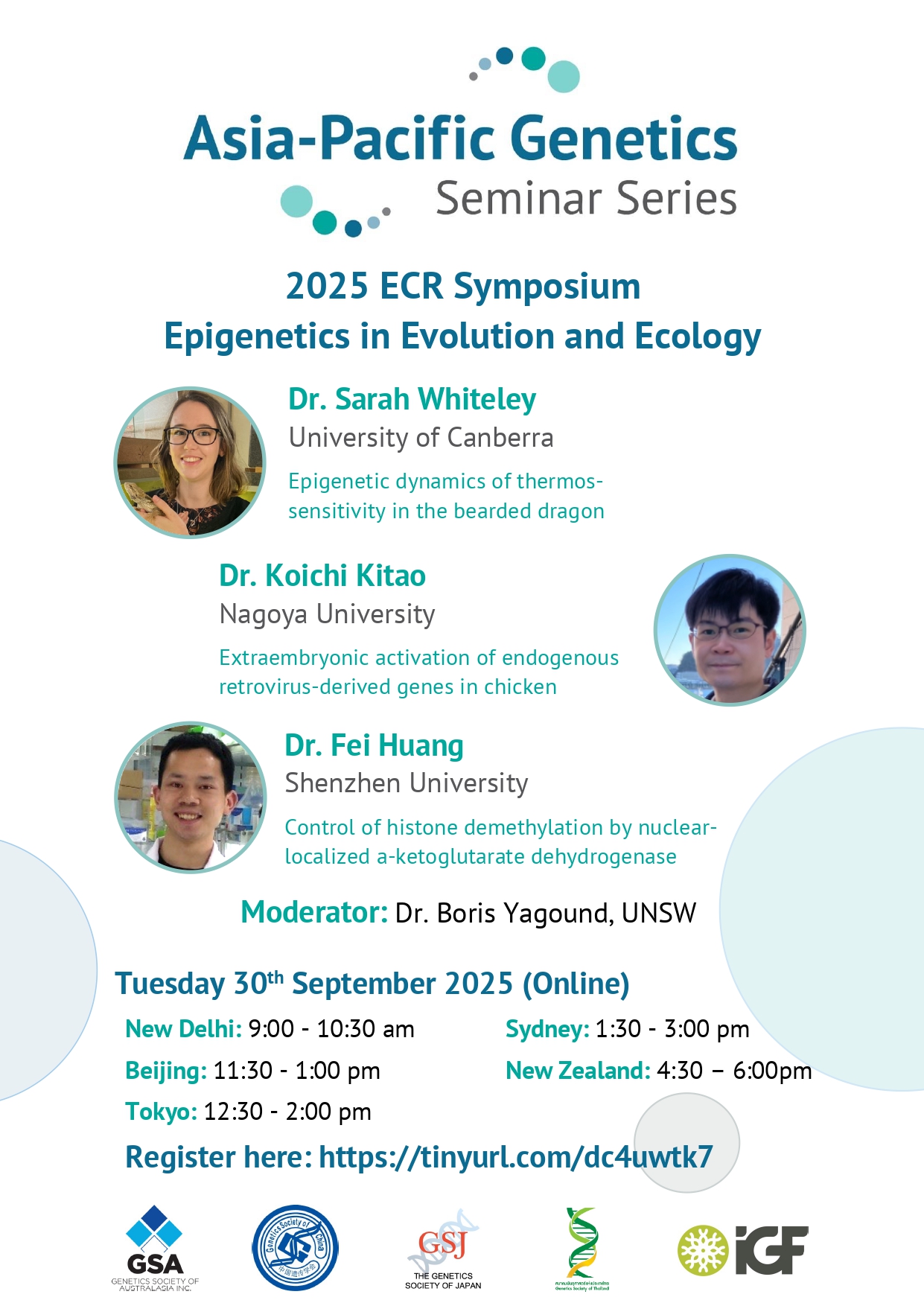 【日本遺伝学会】9/30（火）12:30-開催 Asia-Pacific Genetics Seminar Series | 日本人類遺伝学会